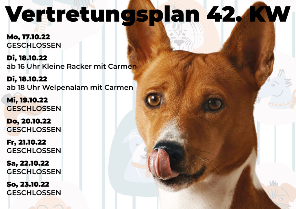 Vertretungsplan Hundewiese 42. KW - VHKK Hundefreilauf – Hundewiese für ...