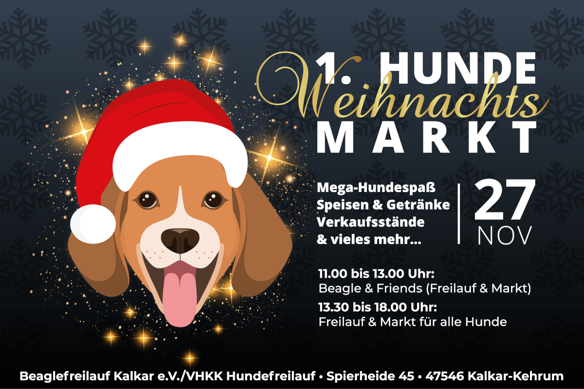 Save the Date: 1. Hunde Weihnachtsmarkt in Kalkar-Kehrum - VHKK ...